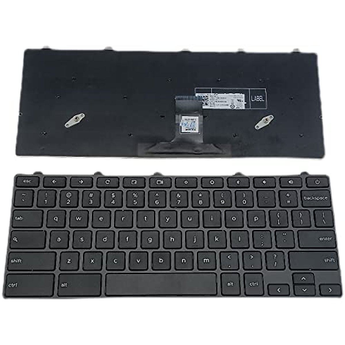 Replacement Laptop English Black Keyboard (Power Button) for Dell Chromebook 11 3100 5190 2-in-1 0D2DT 00D2DT CN-00D2DT