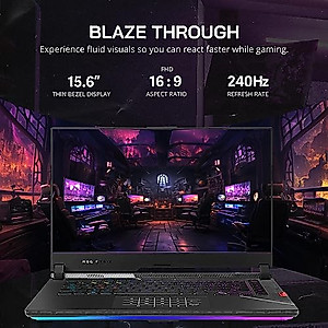 ASUS ROG Strix Scar 15 Gaming Laptop, 15.6” QHD 240Hz Display, Intel Core i9 12900H, 64GB DDR5, 2TB SSD, NVIDIA GeForce RTX 3070 Ti, Per-Key RGB Keyboard, Wi-Fi 6E, Black, Win 11, 32GB USB Card