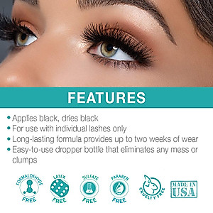 DUO Individual Lash Adhesive, for False Individual Lashes, Dark, 0.25 oz, 2-Packs