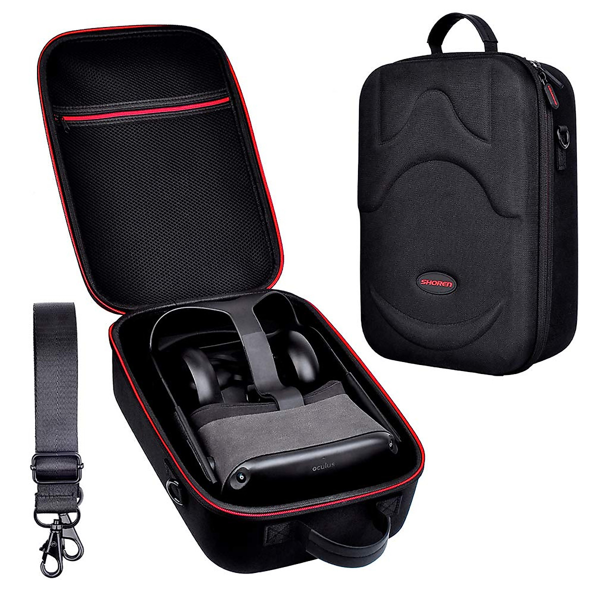 Hard Travel Case for Oculus Quest VR Gaming Headset and Controllers Accessories Waterproof Shockproof Carring case black