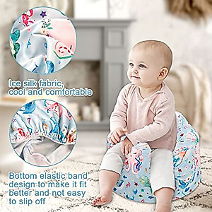 DILIMI Summer Seat Cover Compatible with Bumbo Seat Cover, Removable Ultra Soft Cool Seat Slipcover for Baby Girl and Boy, Ocean World