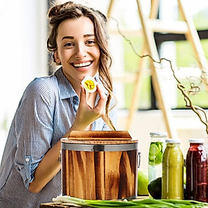 DOITOOL Rice Pot 1 Set Rice Cooker with Lid Rice Bucket Rice Steamer Cooker Wooden Rice Steamer Cooking Pot Steamer Pot for Restaurant Kitchen Cookware Dumpling Steamer Basket