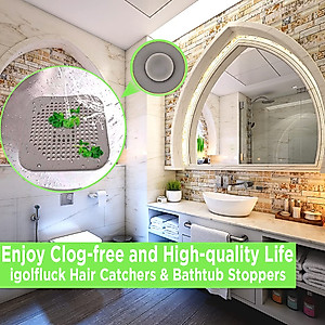 Shower Drain Hair Catcher with Suction Cups Easy to Install and Clean Suitable for Bathroom Bathtub and Kitchen 3 Pack Flat Shower Drain Hair Trap TPR Silicone No More Clogging