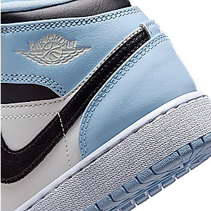 Jordan Nike Kids Air 1 Retro High OG GS Basketball Shoe, White/Vivid Green/Lavender Mis, 4 Big Kid