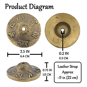 Meditation Bell - Tingsha Cymbals with Straps - Meditation Chime Tibetan Bell for Healing Yoga Meditation in a Box by Mudra Crafts, Tibet Mantra 2.5 Inches