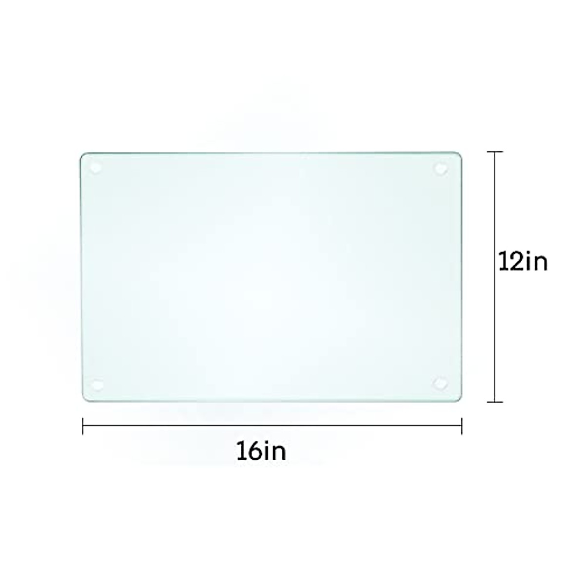 Tempered Glass Cutting Board - Glass Cutting Boards for Kitchen,clear cutting board for countertop (Frosted, 15.7" x 11.8")