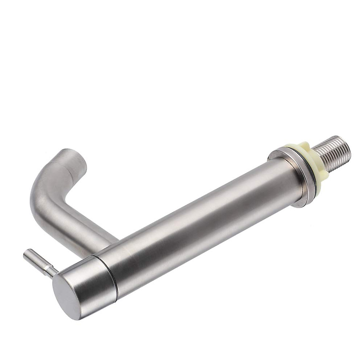 G1/2 Brushed Faucet, Stainless Steel Single Cold Faucet Wash Basin Water Tap Wrench Type Bathroom Faucet for Home Kitchen Bathroom Accessory (Cylinder Single Cold Faucet)