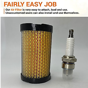 35066 Air Filter with Spark Plug Replace For Tecumseh ECV100 LEV90 LEV100 LEV115 OVRM60 TC300, ECV, LEV115, ECV120, H30, 35 & TVS