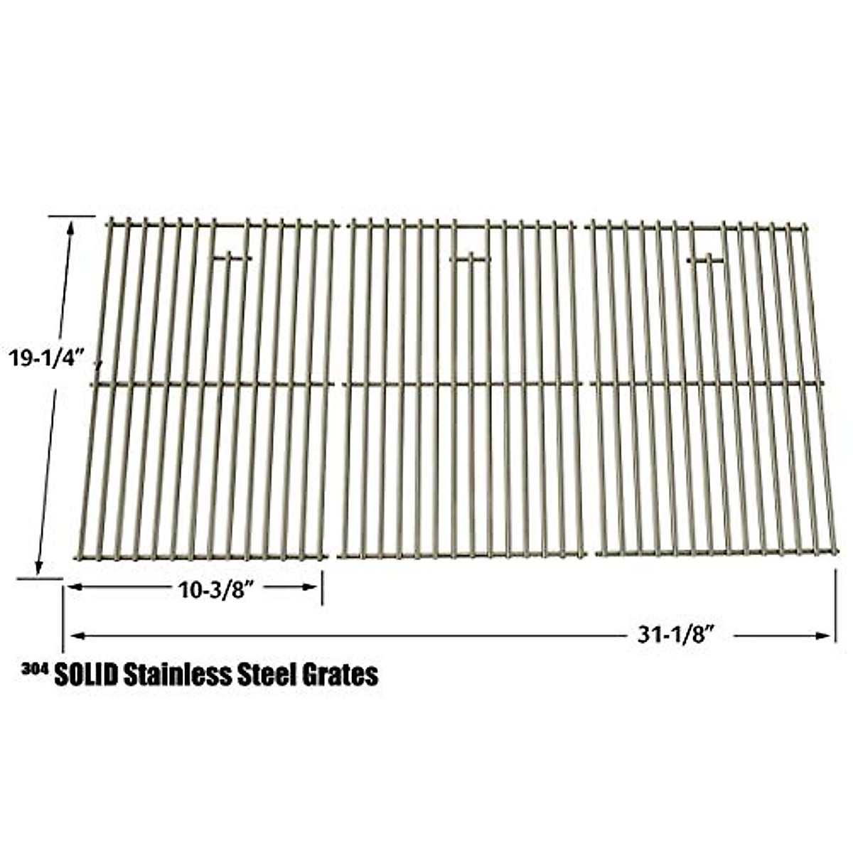 Repait Kit for 720-0709,720-0709B, 720-0727 Gas Grill Models Includes 5 Stainless Steel Burners, 5 Heat Shields and Stainless Cooking Grids, Set of 3