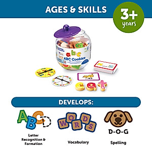 Learning Resources Goodie Games ABC Cookies - 4 Games in 1, Ages 3+ Toddler Learning Toys, ABC Games for Toddlers, Preschool Games, Alphabet Learning Games, Math for Preschoolers