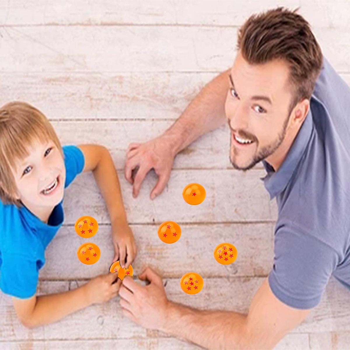 KAZETEC New Collectible Medium Crystal Resin Stars Balls Dragon Ball - Anime Collectibles New Gift Box Set of 7pcs(1.7 in in diameter/43 MM in Diameter)