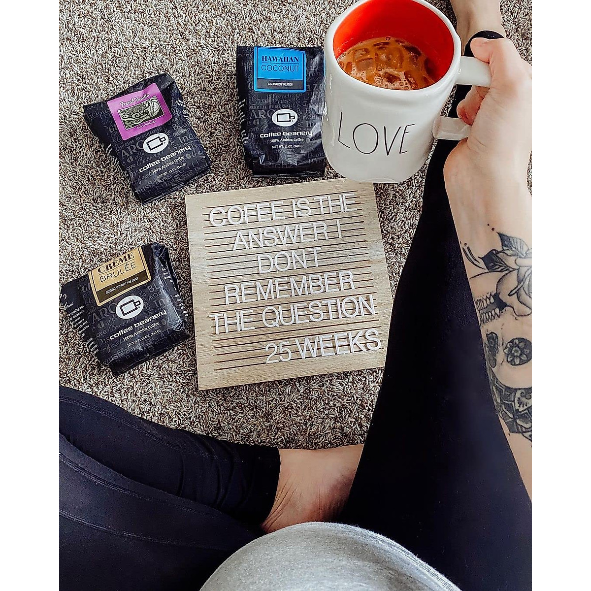 Vanilla Bean Decaf Coffee by Coffee Beanery | 12oz Flavored Decaf Coffee Ground Medium Roast Coffee | 100% Specialty Arabica Coffee Ground | Gourmet Coffee | Flavored Very Fine Ground Coffee Medium Roast