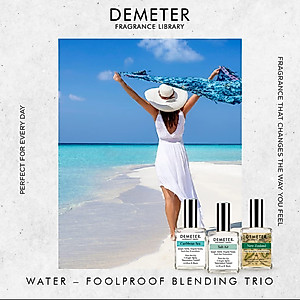 DEMETER Water Foolproof Blending Set of 3 Perfumes - Caribbean Sea, Salt Air, New Zealand - 3 Unique 1 Oz Cologne Sprays