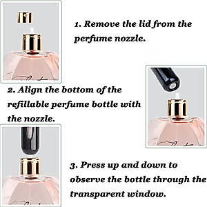 Ryanste 4 Pcs Refillable Travel Perfume Bottle, 5 ml Mini Perfume Refillable Bottle Portable Travel Fragrance Atomizer for Outdoor Travel (Black + Silver)