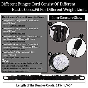 Dasking Heavy Bungee Resistance Band Set grawyti Yoga Bungee Cord Resistance Belt Set 4D Bungee Dance Rope Workout Fitness Home Gym Professional Training Equipment