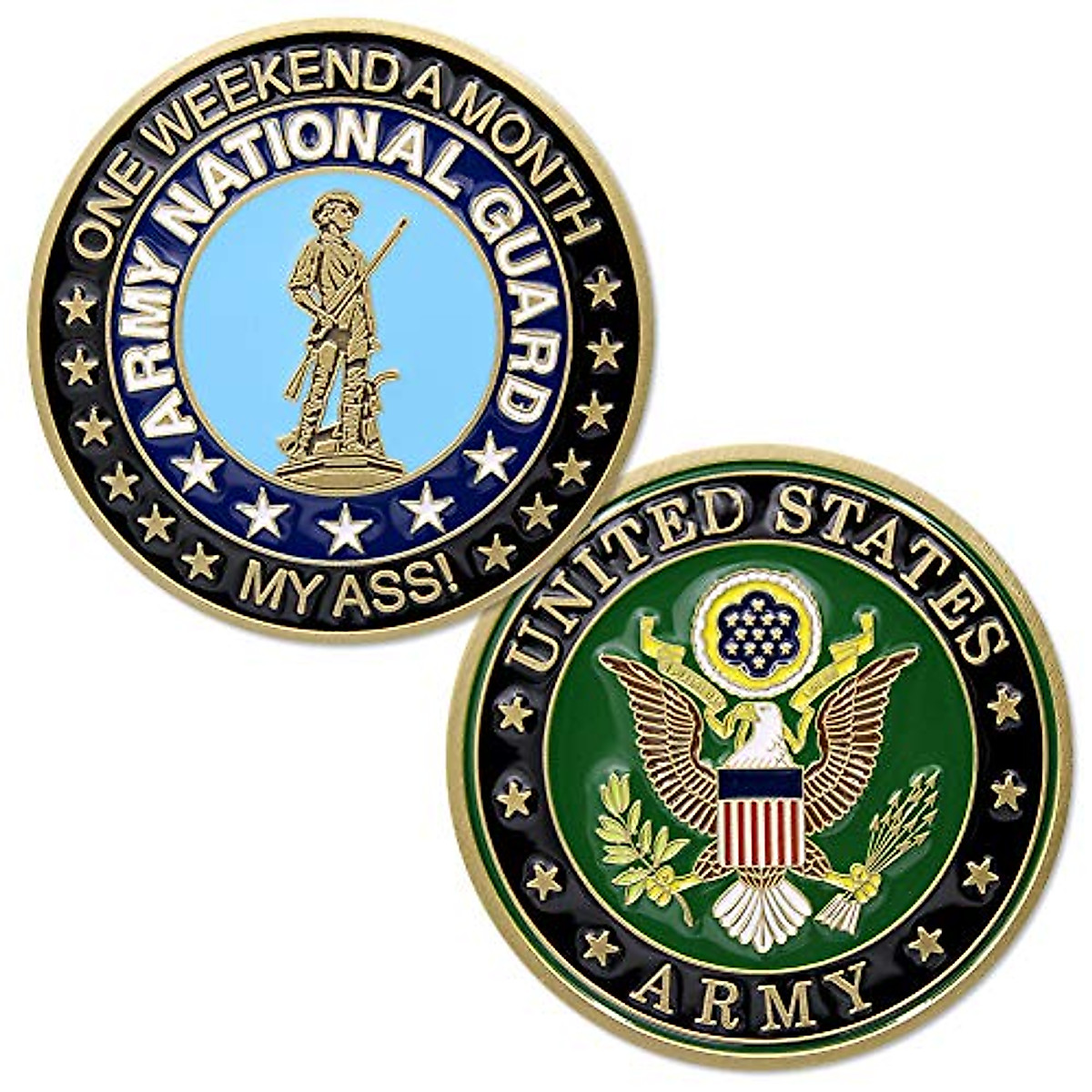 U.S. Army National Guard - One Weekend A Month Challenge Coin