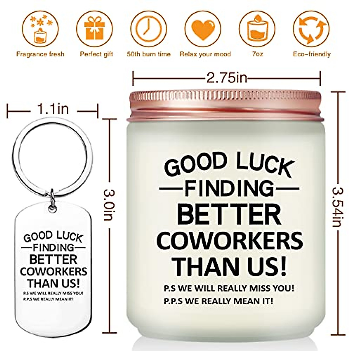 Volufia Going Away Gift for Coworker - Coworker Leaving Gifts for Women - Goodbye, Farewell, New Job Promotion, Good Luck Gift for Colleagues, Boss, Women, Men, Friends - Lavender Scented Candles