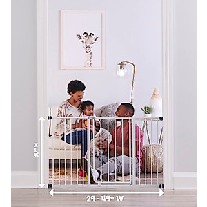 Regalo Easy Open 47-Inch Super Wide Walk Thru Baby Gate, Bonus Kit, Includes 4-Inch and 12-Inch Extension Kit, 4 Pack Pressure Mount Kit and 4 Wall Cups and Mounting Kit , 11 Count (Pack of 1)