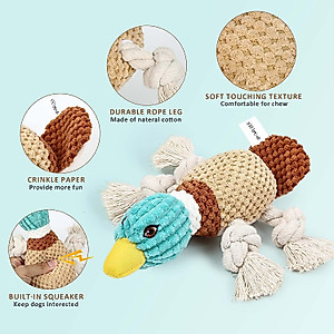 IPORLEER Squeaky Dog Toys, Stuffed Dog Toys for Large Dogs, Soft & Durable Plush Dog Chew Toys with Crinkle Paper for Puppies