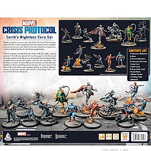 Marvel: Crisis Protocol Earth's Mightiest CORE Set - Iconic Heroes & Villains for Epic Battles! Tabletop Superhero Game, Ages 14+, 2 Players, 90 Minute Playtime, Made by Atomic Mass Games
