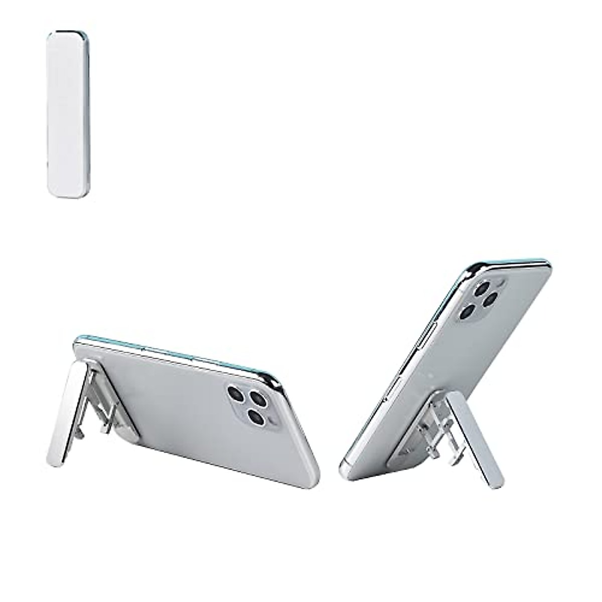 VEVOOD Mobile Phone Desktop Llazy Bracket Flat Back Support Shelf Multi-Functional Portable Aluminum Alloy Foldable Ssmall Bracket (Silver)