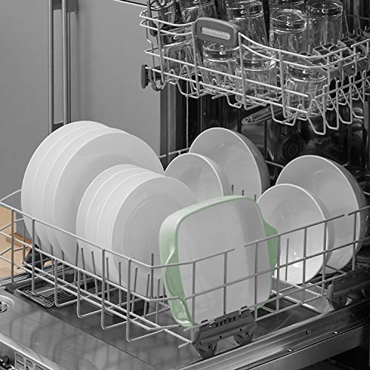 KitchenAid Vitrified Stoneware Square Baker, 2-Quart, Pistachio