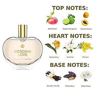 THE HEART COMPANY | Wedding Love Perfume for women | Fruity Sweet Women's Fragrance | Bridal Shower Gift | Wedding Gift for Bride | Vegan Clean EDP 75ml - 2.5 fl oz.