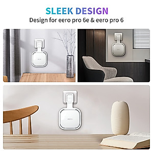 3Pack Wall Mount Holder for eero Pro 6e/Pro 6 Mesh Wi-Fi System,Outlet Wall Mount Stand Bracket for eero Pro 6e tri-Band Mesh,Wall Bracket for eero Pro 6 Extender Router Wire Organizer[Upgraded]