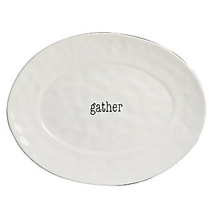 Certified International Corp It's Just Words Oval Platter, 16" x 12", Multicolor
