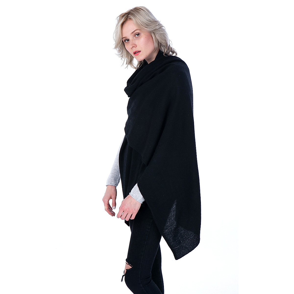 cashmere 4 U 100% Pure Cashmere Wrap Shawl- Extra Large Stole Scarf for Woman