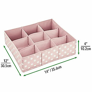 Fabric 9 Section Drawer/Closet Storage Organizer for Kids - Pink/White