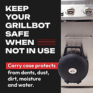 Grillbot Carry Case for Grillbot Automatic Grill Cleaning Robot – Weatherproof, Portable Protective Case with Handle & Locking Tabs