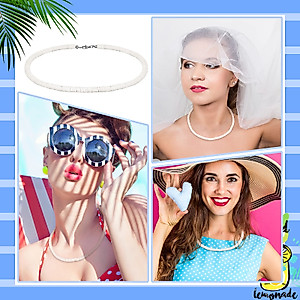 WILLBOND 3 Pcs Puka Shell Necklace Men Women White Surfer Necklace Seashell Necklace Shell Beaded Choker with Extension Chain (16 Inch)