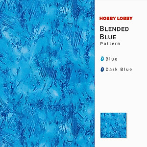 Blended Blue Cotton Calico Fabric (1 Yard) – Printed Sewing Fabric by The Yard – Lightweight Precut Fabric for Sewing Clothes, Homeware, & Other Accessories – DIY Craft Fabric