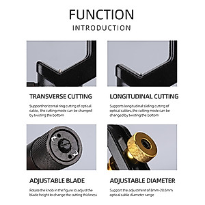 4-10、8-28.6 、8-28.6（Double head) Transverse armoured cable stripping Fiber optic cable stripper FTTH Armored Fiber Cable KELUSHI (Golden 8-28.6)