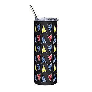 Star Trek Delta Stainless Steel Tumbler with Straw - 20oz. - Officially Licensed