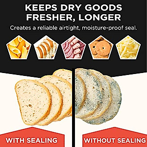 Impulse Heat Sealer 12 Inch Seal Bag Machine,5MM Sealing Width 110V Portable Handheld Shrink Wrap Heavy Duty Sealers for Mylar/Plastic/Poly/Cookie Bags-2 Fuse & Strip Replacement Kits