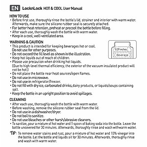 LocknLock Clip Tumbler Black 18oz, Coffee Tumbler with Leak Proof Lid, BPA-Free Double Wall Stainless Steel Vacuum Insulated Travel Mug Cup for Hot & Cold Beverage