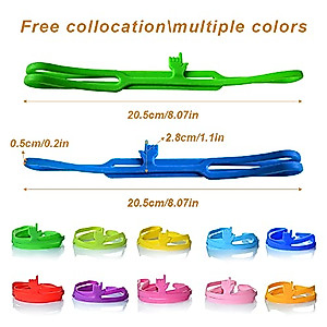 10 Pieces Finger Elastic Bookmark, Silicone Finger Point Bookmarks, Lovely Book Marker Strap with Various Colors for Office Supplies, School Supplies, Books Lovers