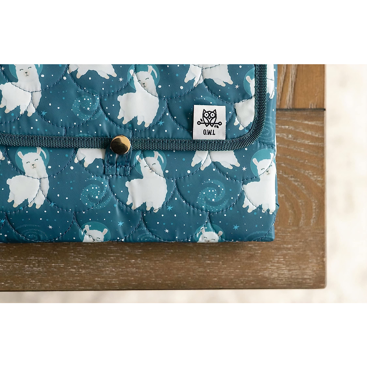 Baby & Toddler Travel-Friendly Padded Change Pad with 100% Organic Cotton Lined Interior, an O.W.L Product