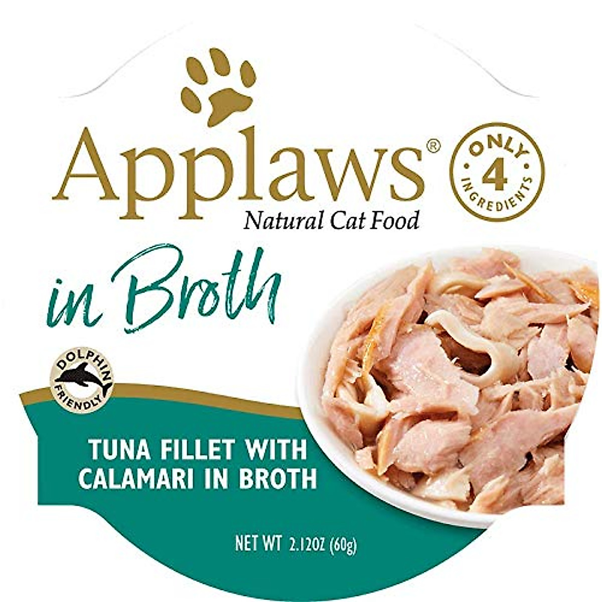 Applaws Cat Food in Broth Pots Variety Bundle Pack -Tuna Lovers Variety Pack 4 Flavors - 2.12 Ounces Each (12 Total) W/Hotspot Pets Collapsible Bowl