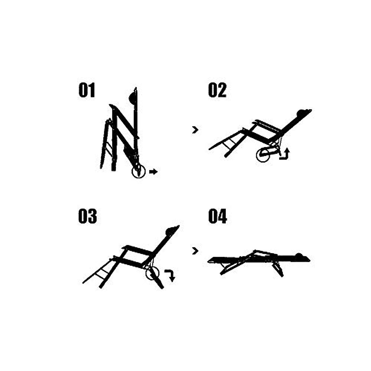 WYKDD Folding Zero Chair Recliner for Office Beach Chair with Armrest Adjustable Lounge Chair Breathable Fabric