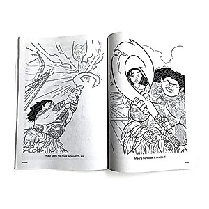 Disney Coloring Books for Kids with Stickers Bundle - (Moana Coloring Book and Moana Stickers)