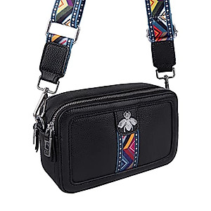 Giorgio Ferretti Genuine Leather Crossbody Bag with Removable Belt Genuine Leather Shoulder Bag for Women