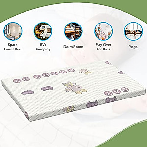 Alwytlon Pack n Play Mattresses, Pack and Play Mattress Pad, Playard Mattress Memory Foam, Portable Toddlers Mattress Firmness Featuring Soft Removable Washable Outer Cover(38"x26"x2.5")