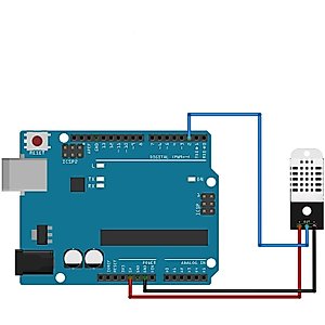 ICQUANZX 5PCS DHT22/AM2302 Digital Temperature and Humidity Sensor Module Temp Humidity Monitor 3Pins Module with Cable