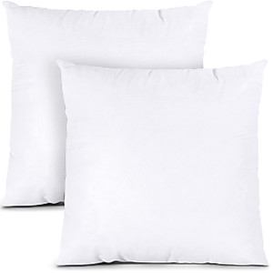 Utopia Bedding Throw Pillows Insert (Pack of 2, White), 18 x 18 Inches Couch Sofa Cushion, Decorative Pillow and Sham Stuffer for Bed