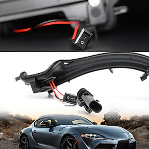 NSLUMO Sequential LED Side Mirror Marker Lights for To'yota GR Supra A90 A91 2020-2023 Sideview Mirror Turn Signal Lamp Assembly Smoked Lens OEM Side Indicator Replacement