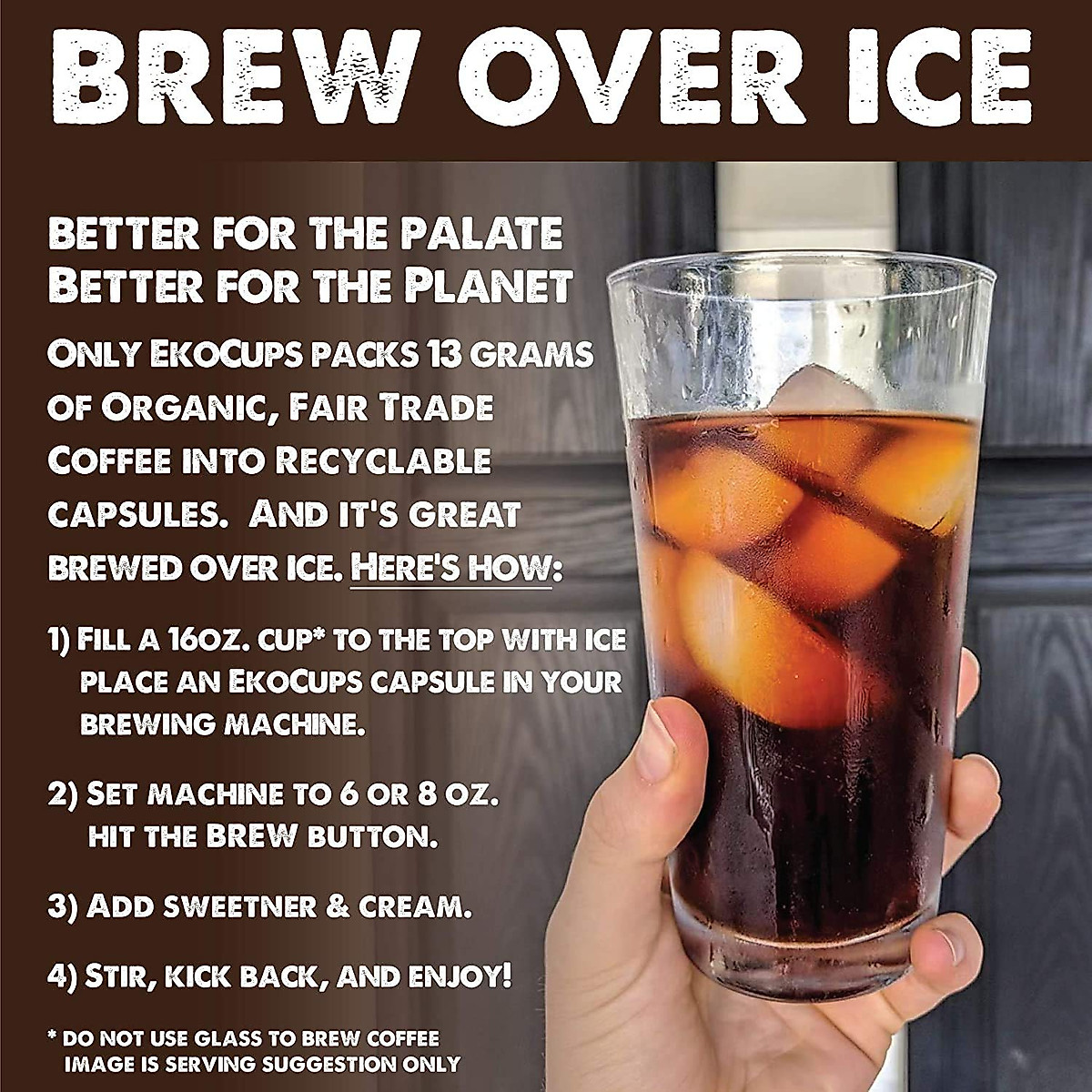 EKOCUPS Organic Swiss Water Decaf French Vanilla Flavored Coffee Pods, Extra 30% More Coffee, Fair Trade Medium Roast, Decaf Vanilla Coffee for Keurig K Cup Machines, Recyclable Pods, 40 Count