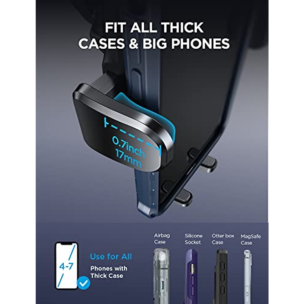 AINOPE CD Phone Holder for Car Ultra Sturdy Cell Phone Holder Car Mount Universal CD Slot Phone Holder Silicone Protection CD Phone Mount for Car Compatible with iPhone 14 Samsung S23 All Phones